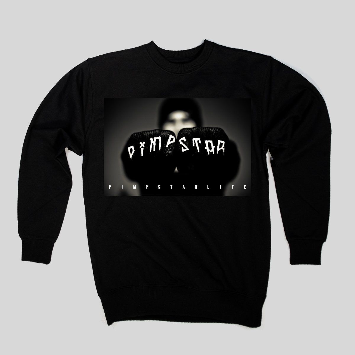 Pimpstar Signature - Knuckles | Crewneck, Black – Pimpstarlife