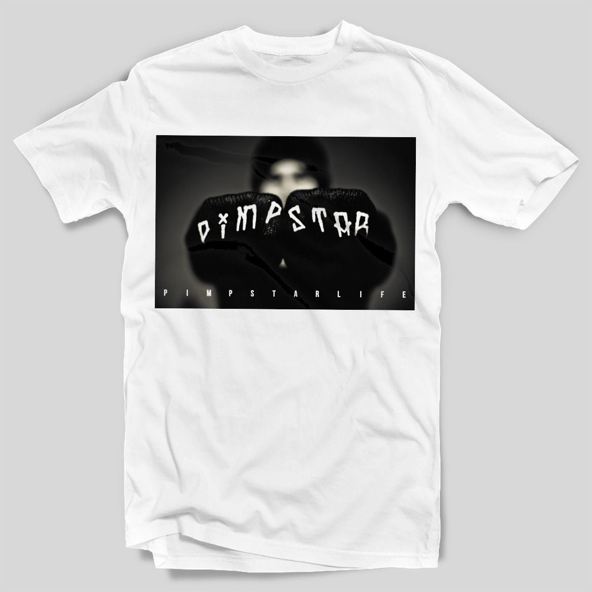 Pimpstar Signature - Knuckles | T-shirt, White – Pimpstarlife